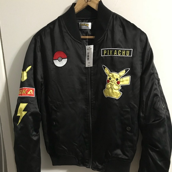 Pokemon | Jackets & Coats | Pokemon Pikachu Black Bomber Womens Jacket ...